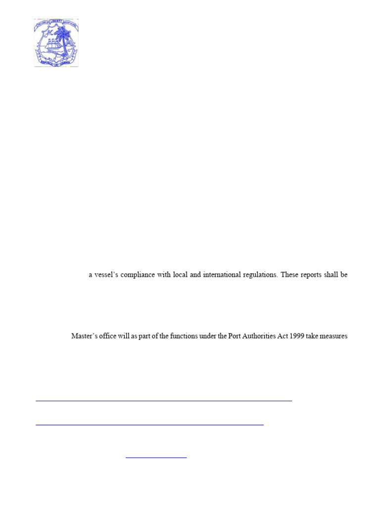 Marine Advisory 21 - 2024 Reporting Requirements For Masters Calling ...