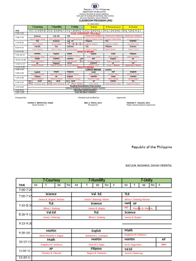 2024 Classroom Program Good | PDF