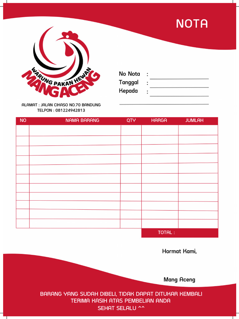 Nota Mang Aceng | PDF