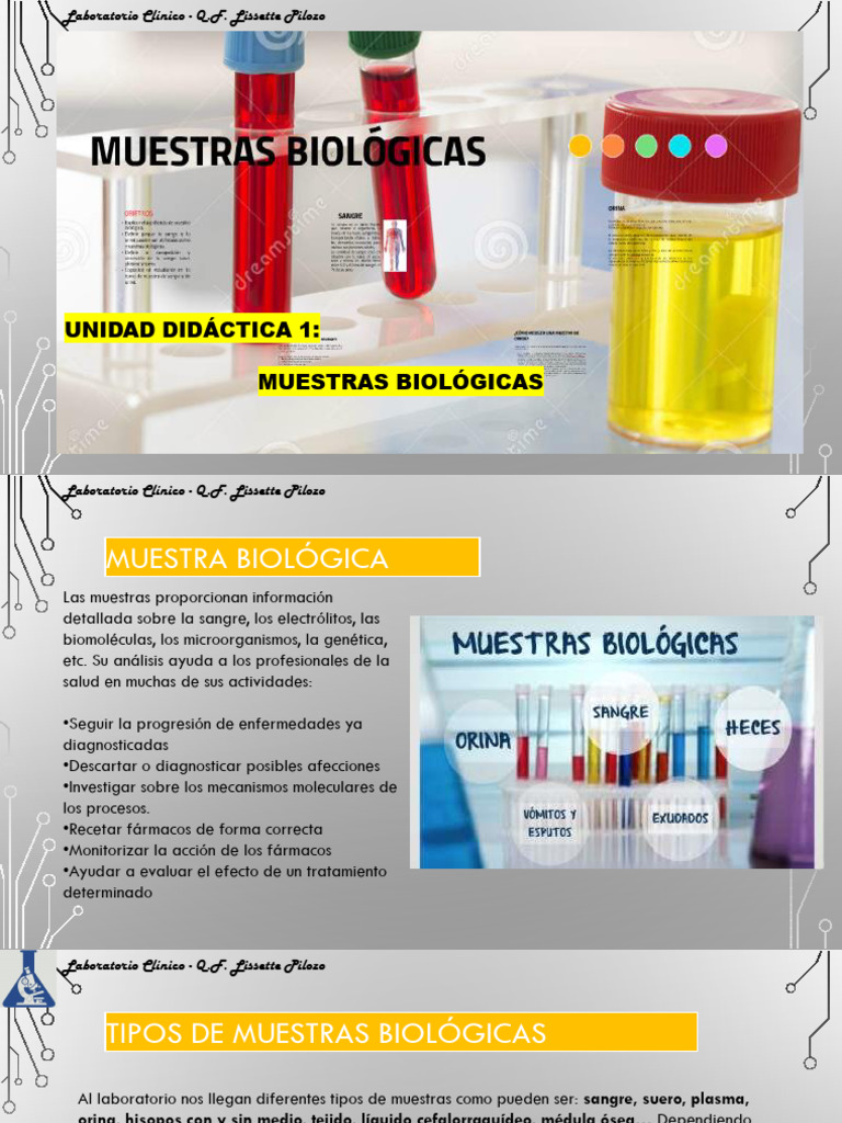 Clase 5 - Muestras Biológicas | PDF