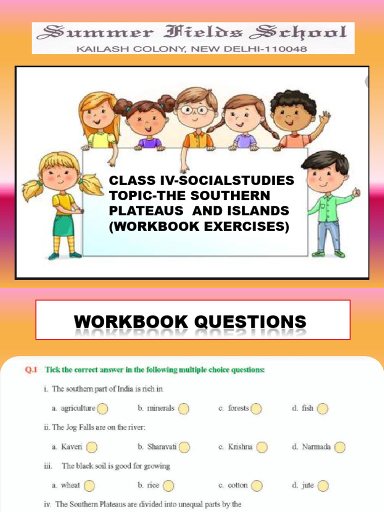 Sfs Social StudiesClass 4th Topic the Southern Plateaus and Islands ...