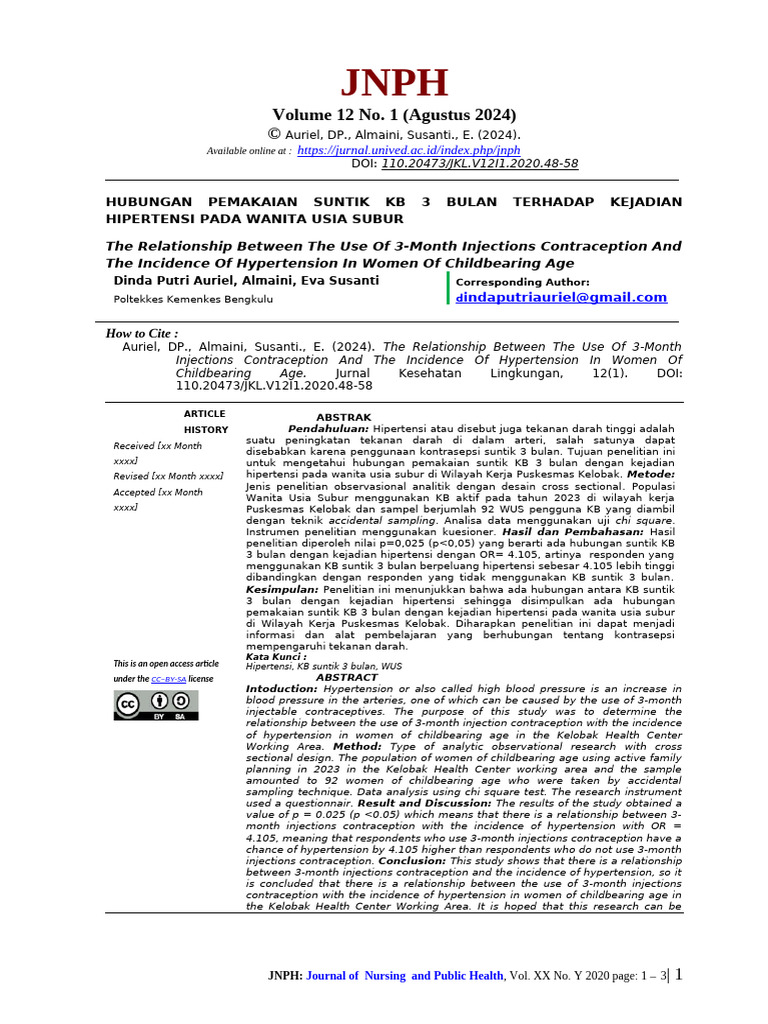 Manuskrip Dinda JNPH | PDF | Self-Improvement | Wellness