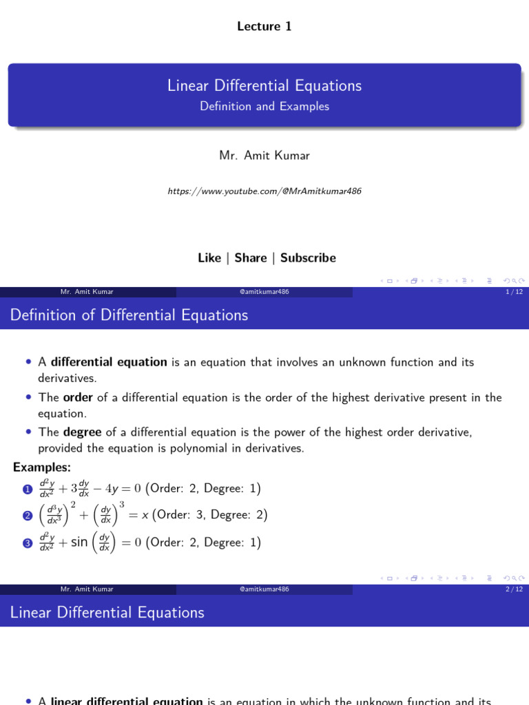 Differential Equation | PDF