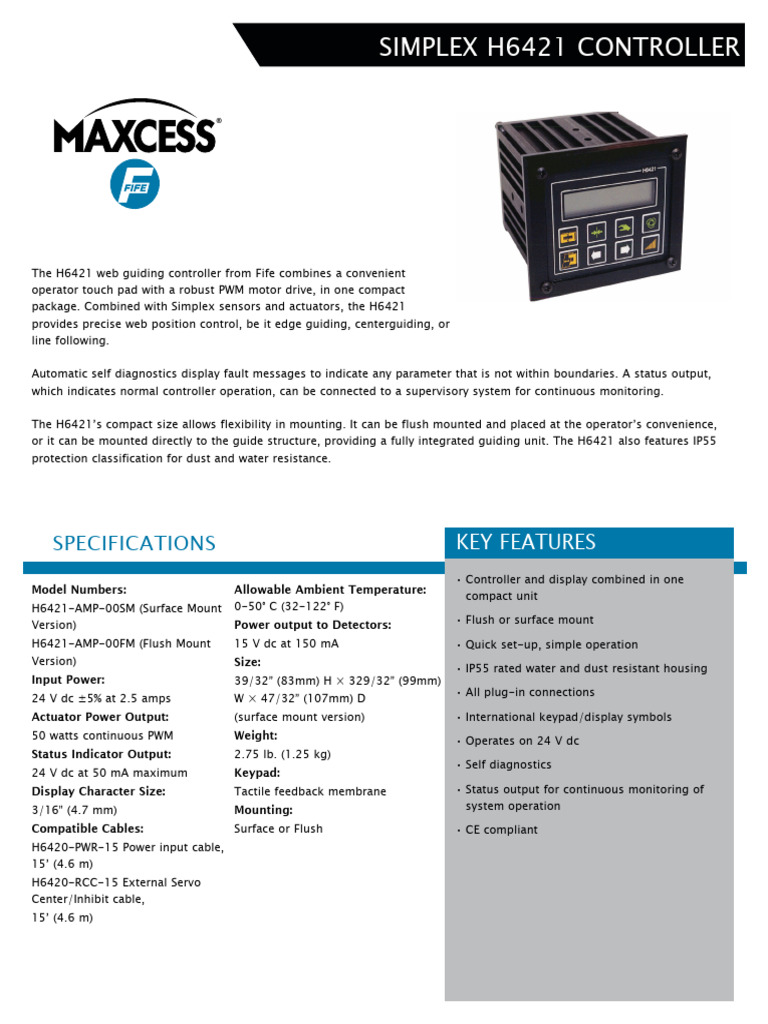 Simplex H6421 Controller Digital | PDF