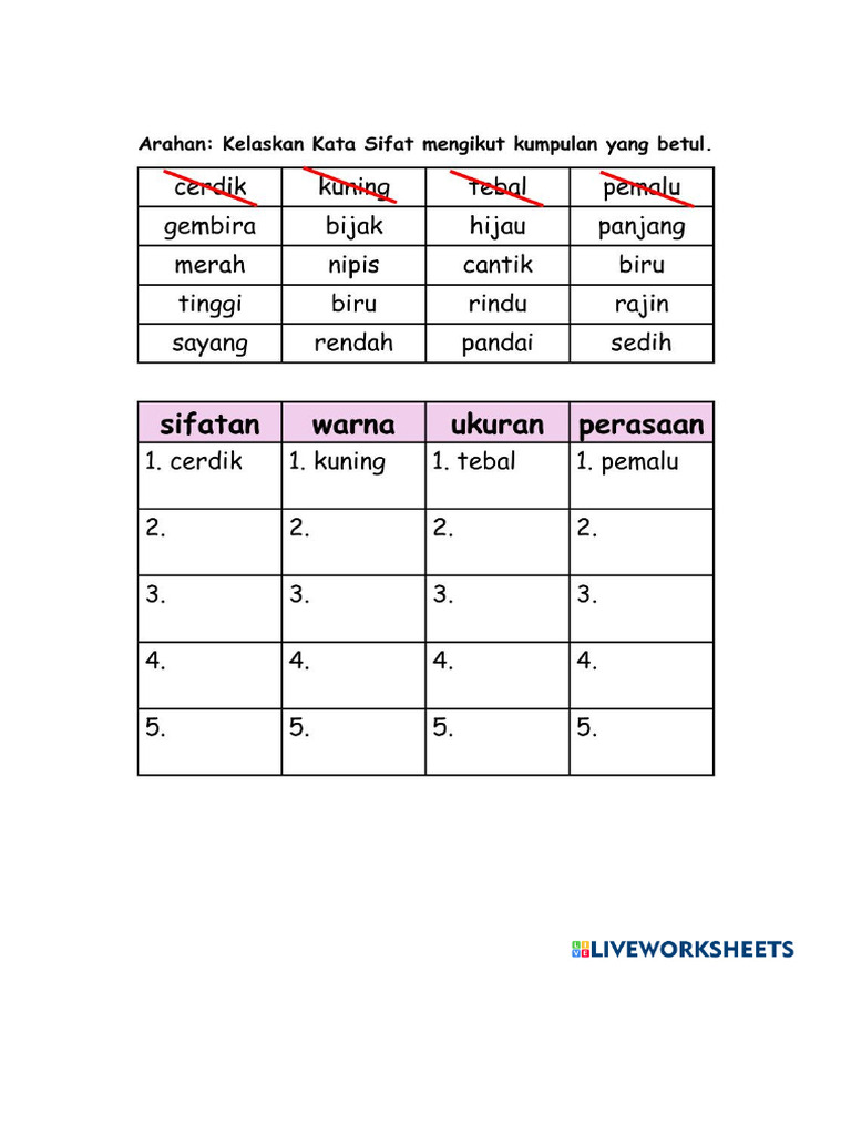 LKPD KATA SIFAT | PDF
