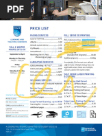 Photocopy Rate List | PDF | Art