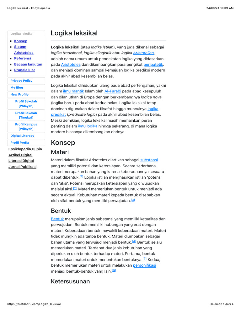 Logika Leksikal - Encyclopedia | PDF