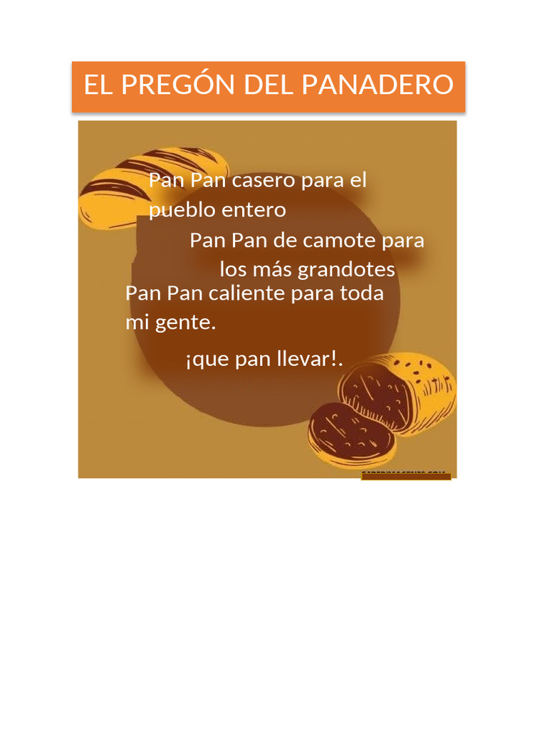 Pregón Del Panadero | PDF