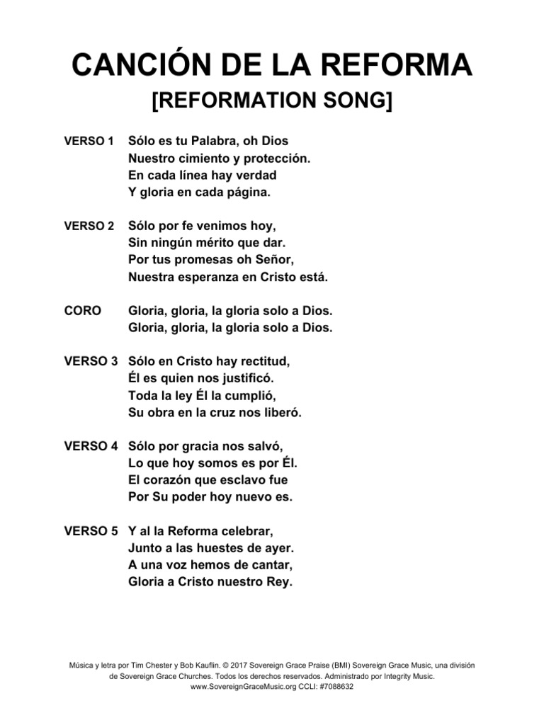 reformation-song_SPANISH | PDF