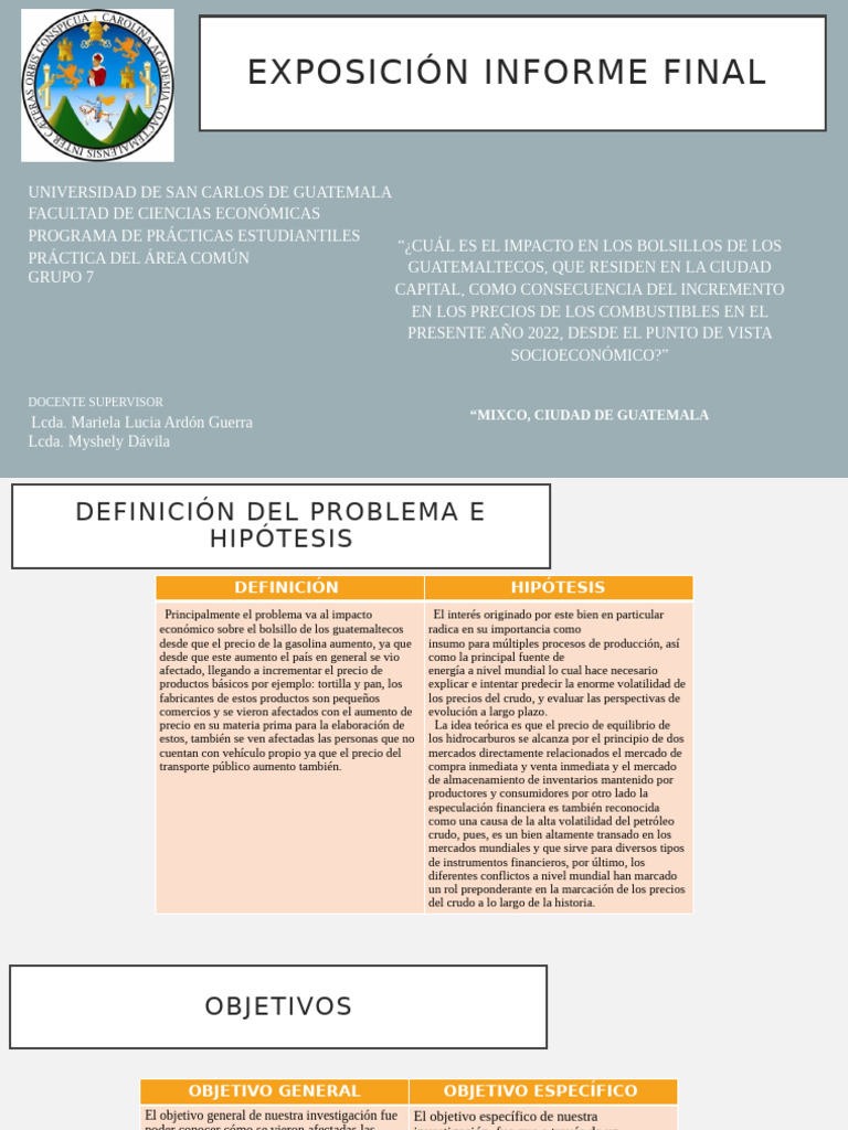 Diapositivas Informe Final | PDF