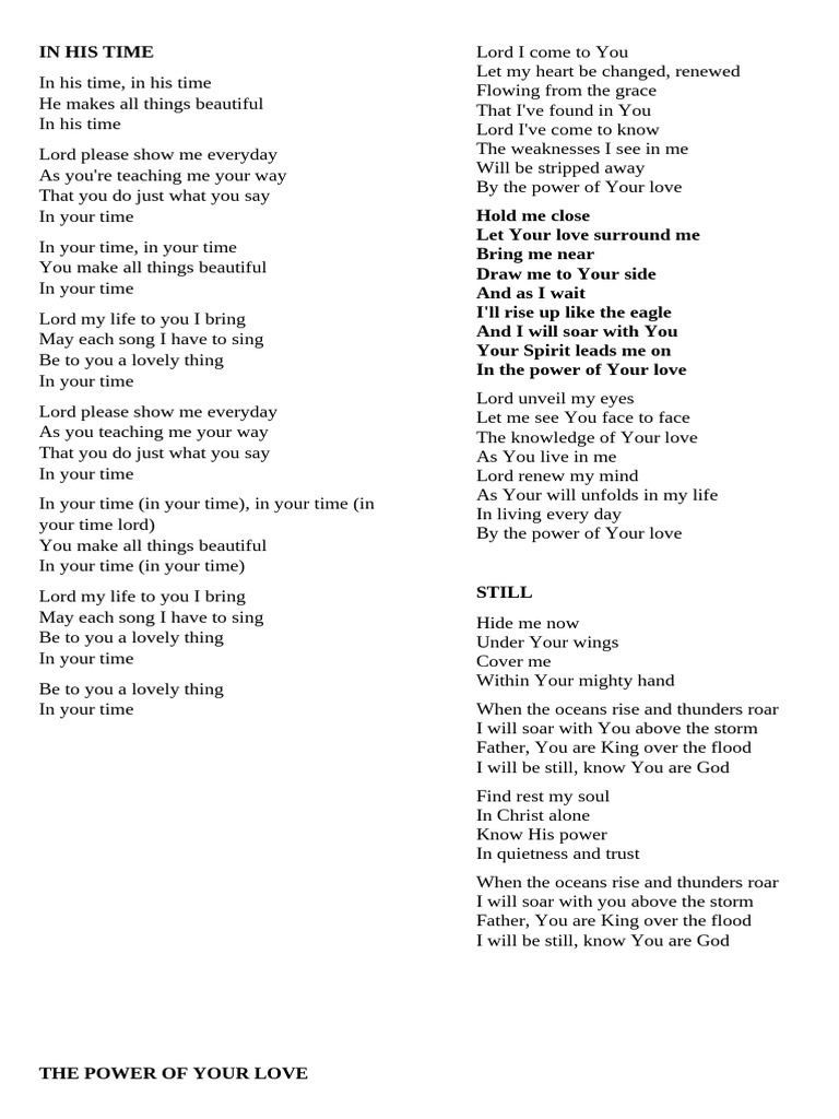 For Wake Service Lyrics | PDF