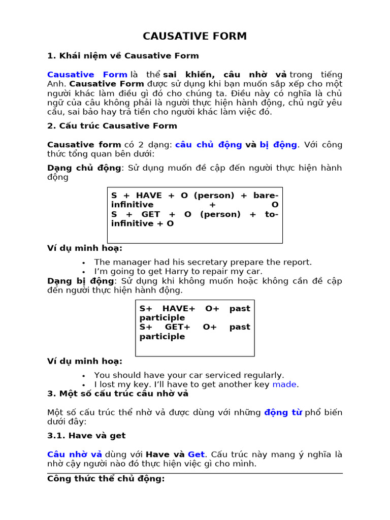 Causative Form | PDF