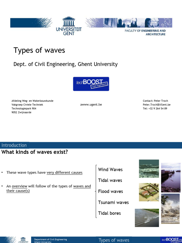 Techboost Ugent Types of Waves | PDF | Tide | Tsunami