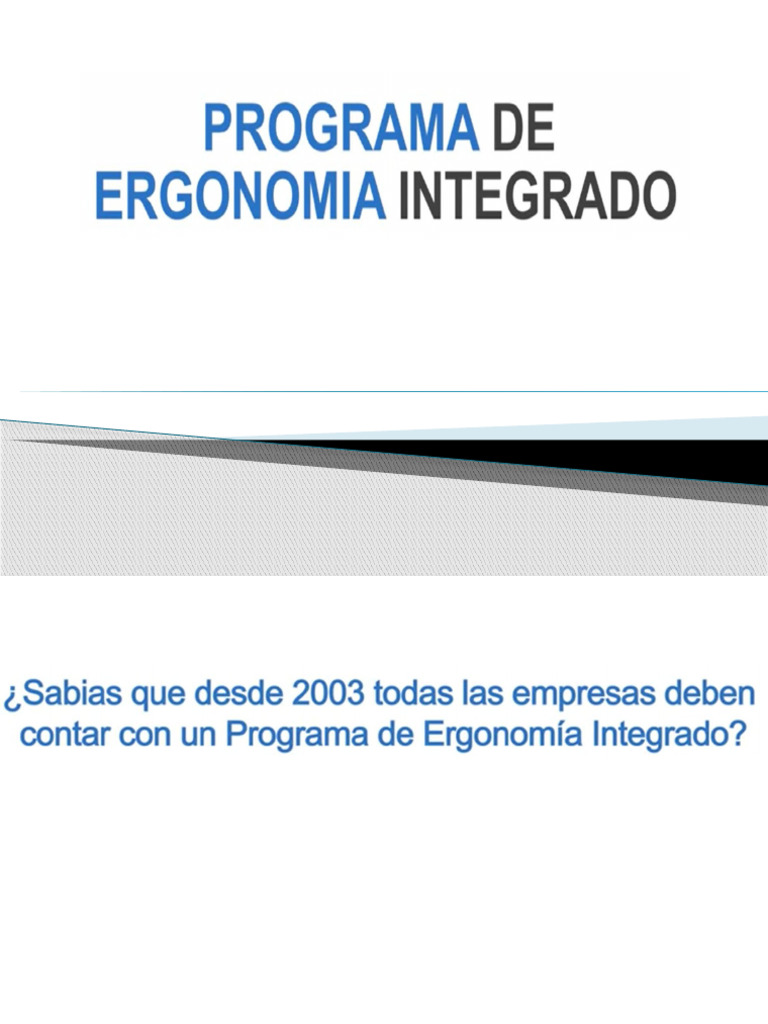Programa de Ergonomía Integrado | PDF | Crecimiento personal y profesional | Informática