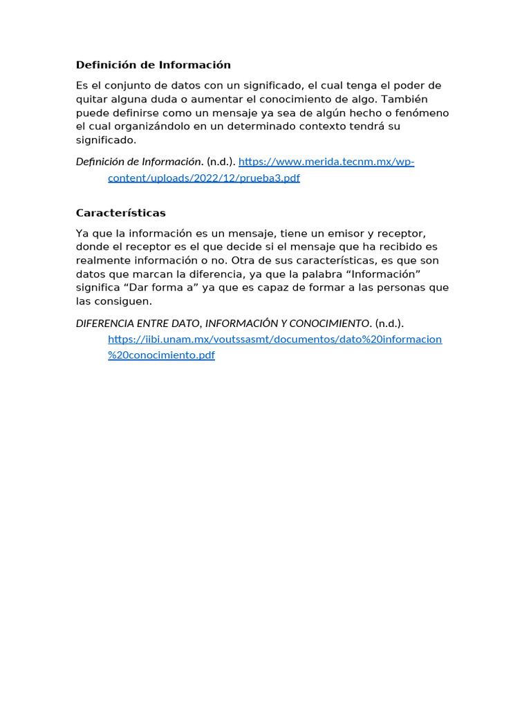 Que Es La Información} | PDF