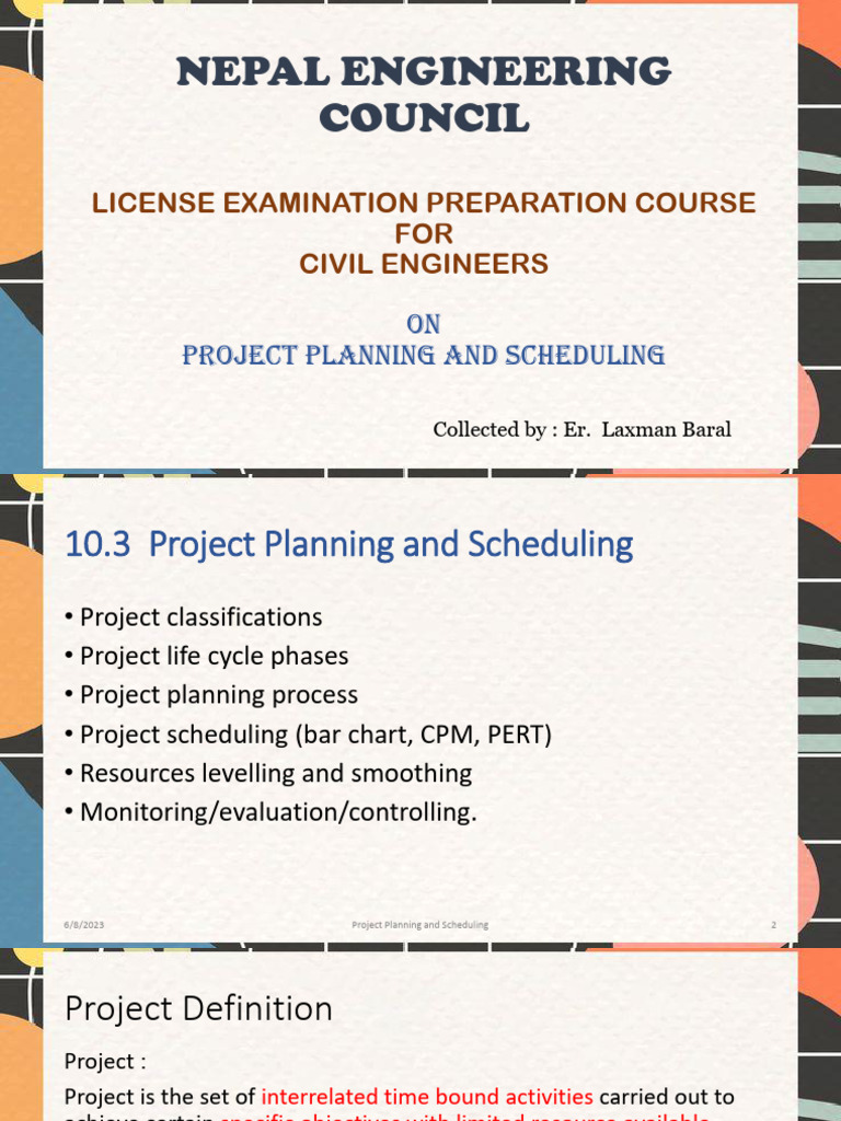 10.3 Project Planning and Scheduling | PDF