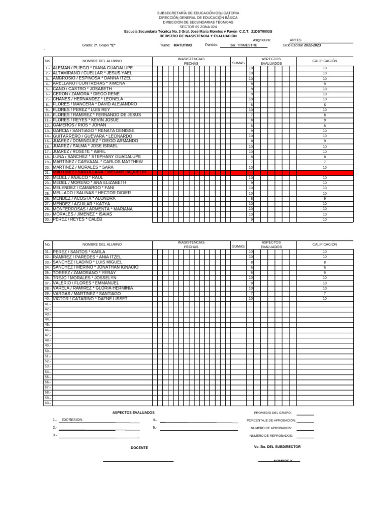 LISTAS - 2ro - MAT. - 3ER TRIMESTRE | PDF