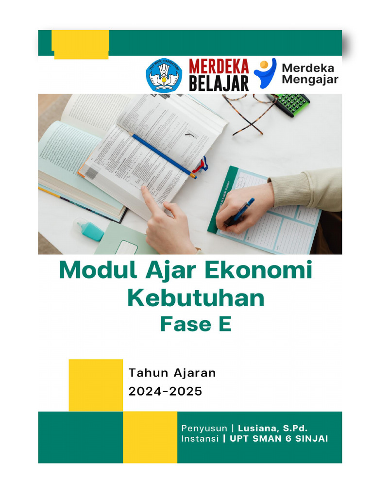 Modul Ajar Ekonomi - Kebutuhan Manusia - Fase E - QbJALzlWlY | PDF