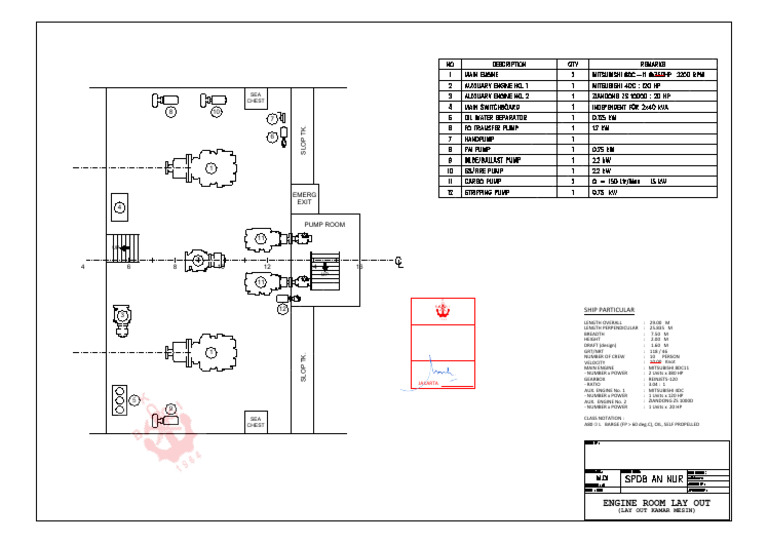 Engine Room Layout | PDF