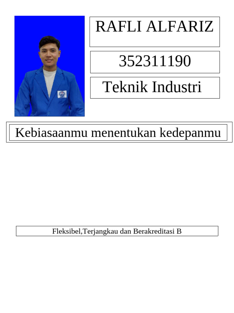 Name Tag Muhamad Rafli | PDF