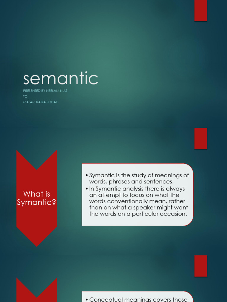 Semantic | PDF | Sentence (Linguistics) | Syntax