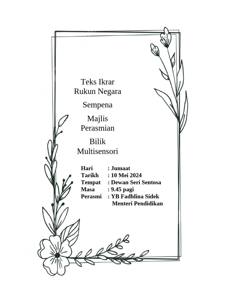 Teks Ikrar Rukun Negara | PDF