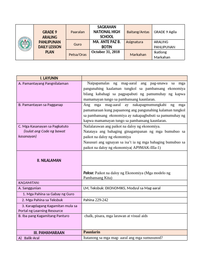 October 31 Lesson Plan | PDF