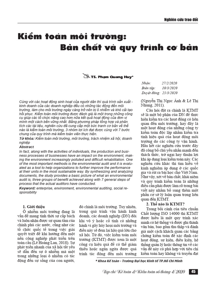 KT Moi Truong Ban Chat Quy Trinh Co Ban | PDF
