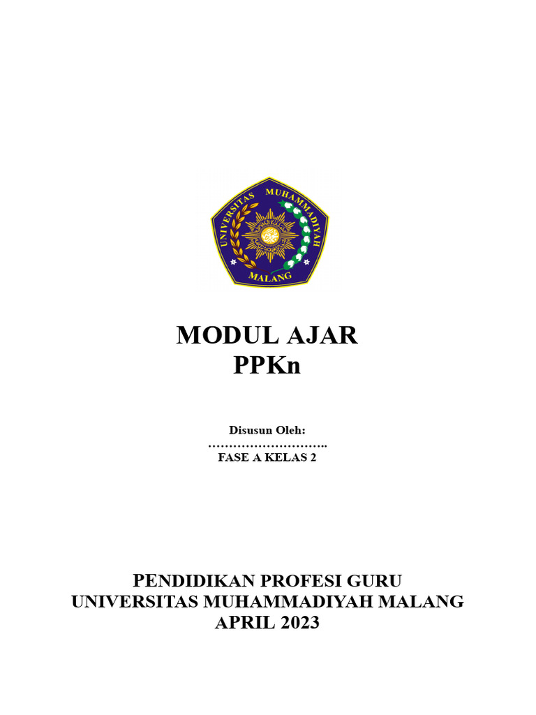 Modul Ajar PKN Kelas 2 | PDF Modul Ajar PKN Kelas 2 | PDF