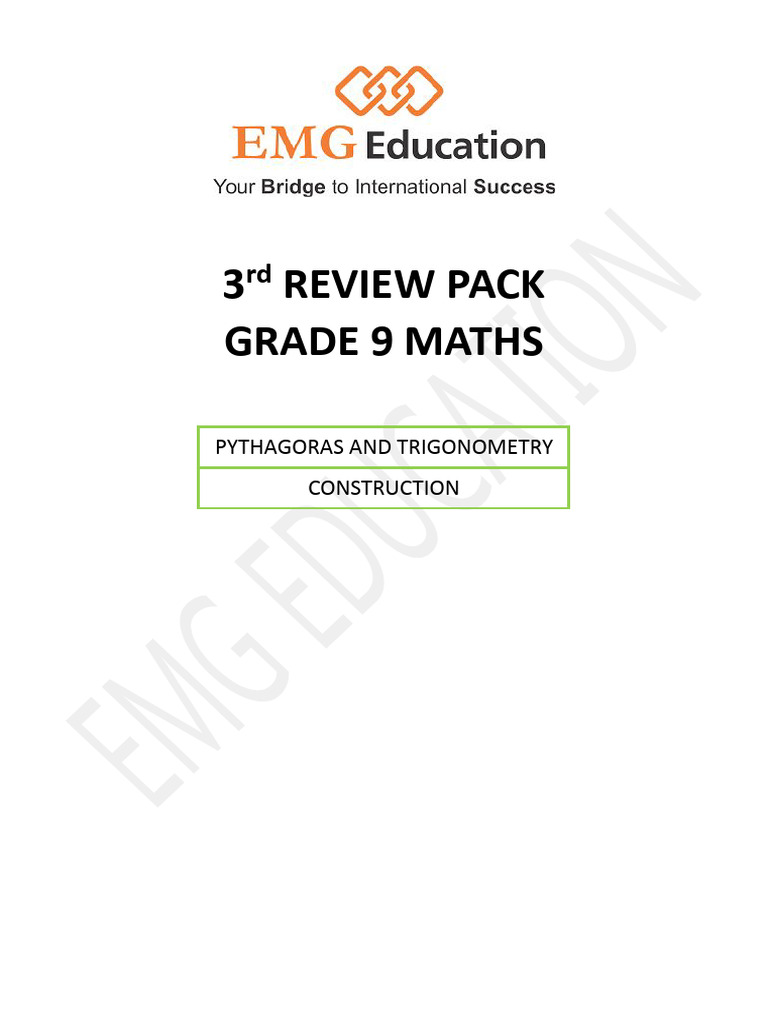 Grade 9 Maths Study Pack 3 | PDF | Art