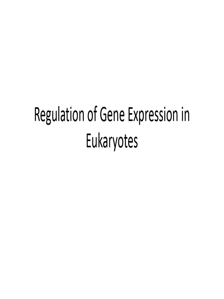 Gene Expression in Eukaryotes | PDF
