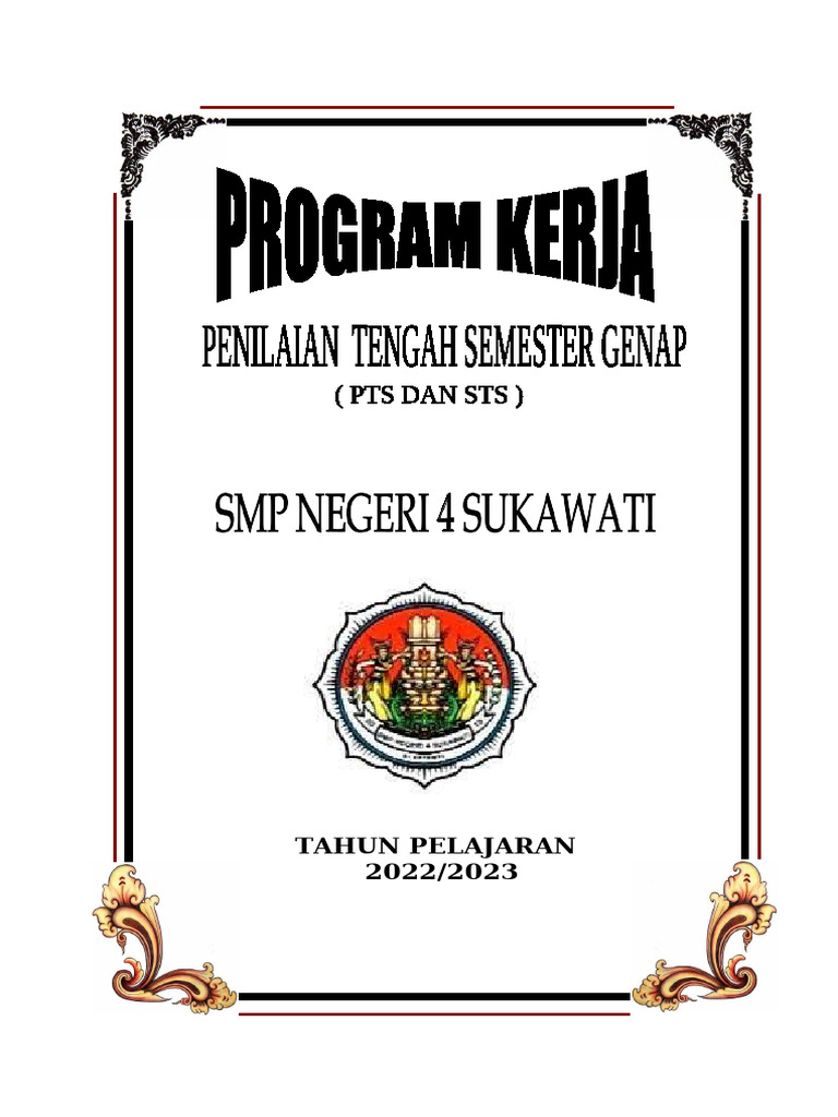 PROGRAM KERJA UTS - EDIT Sip | PDF