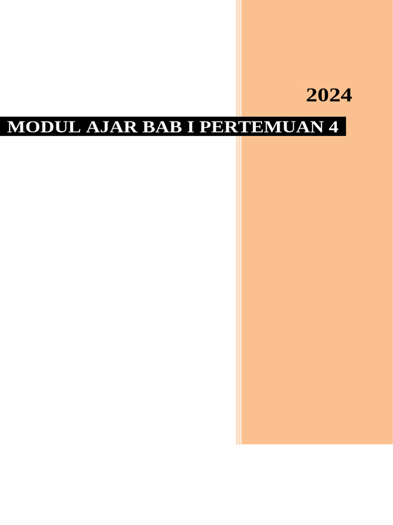 Modul Ajar Bab I Pertemuan 4 | PDF