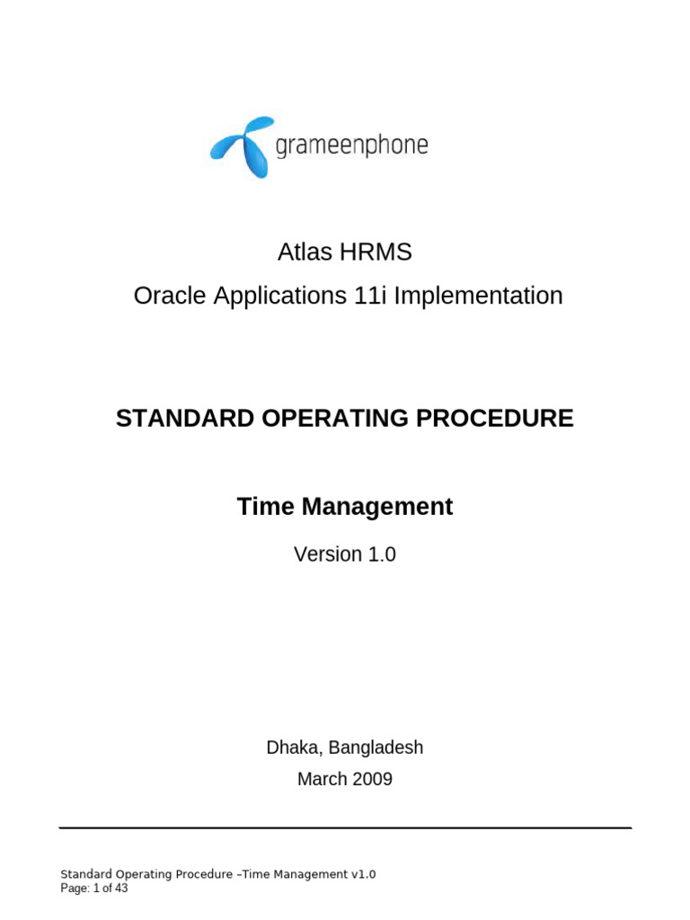 SOP-Time Management | PDF