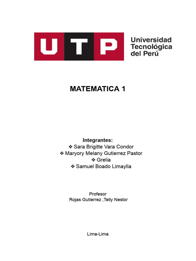 MATEMATICA 1 | PDF