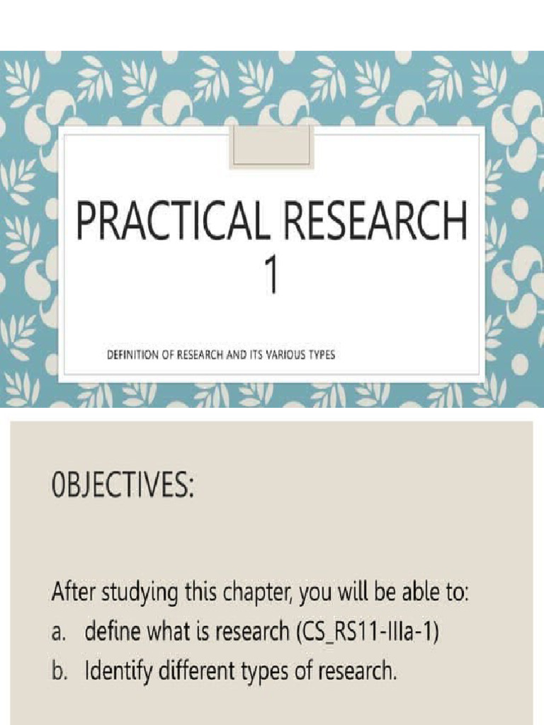 Research Lesson 1 | PDF