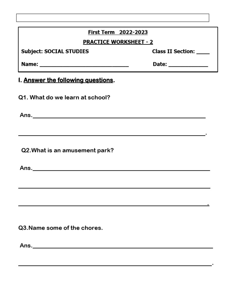 Ans Practice Worksheet - 2 | PDF