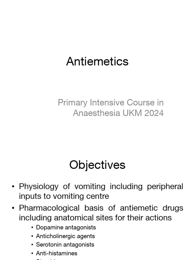 Antiemetics | PDF