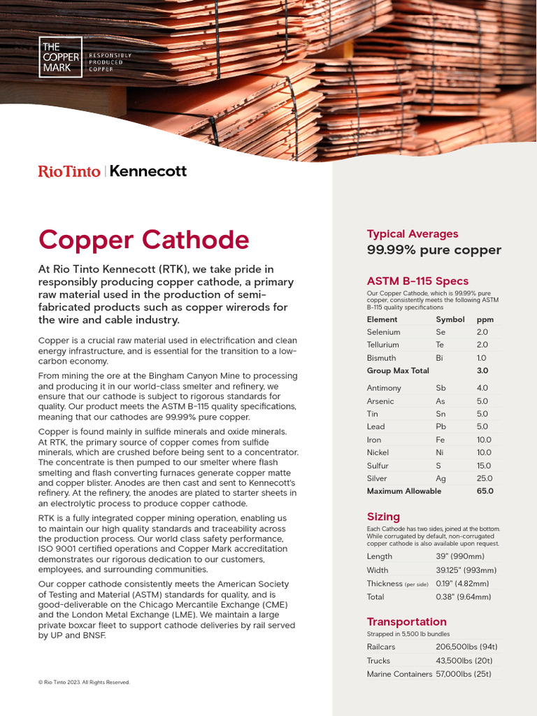 RT Copper Cathode | PDF