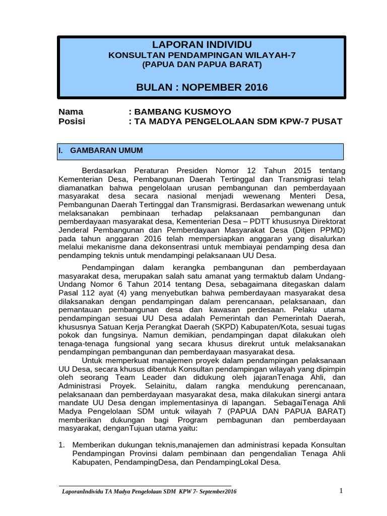 Laporan Individu | PDF