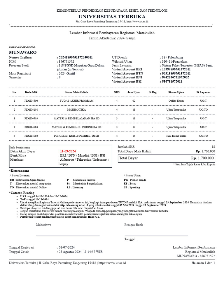 Bill Sem 9 Wawa | PDF