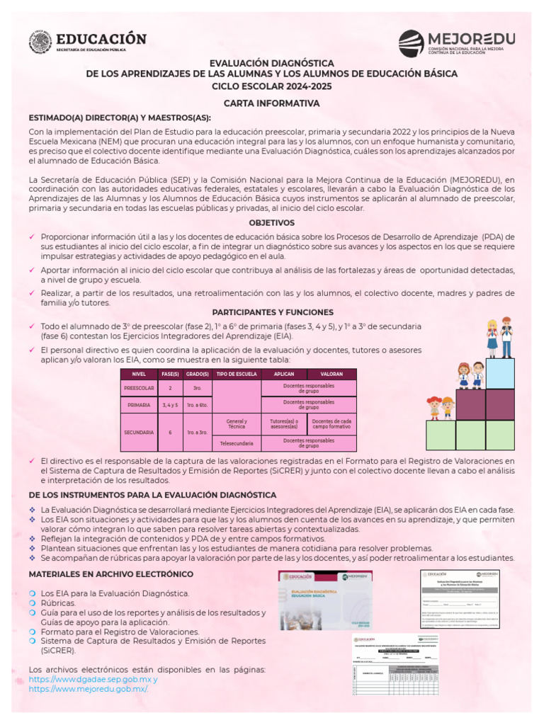 1.-Carta Informativa | PDF | Evaluación | Educación primaria