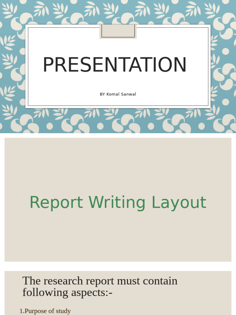 PRESENTATION Reserach | PDF