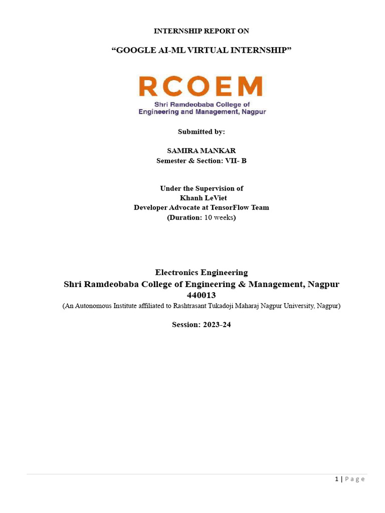 Internship Report | PDF