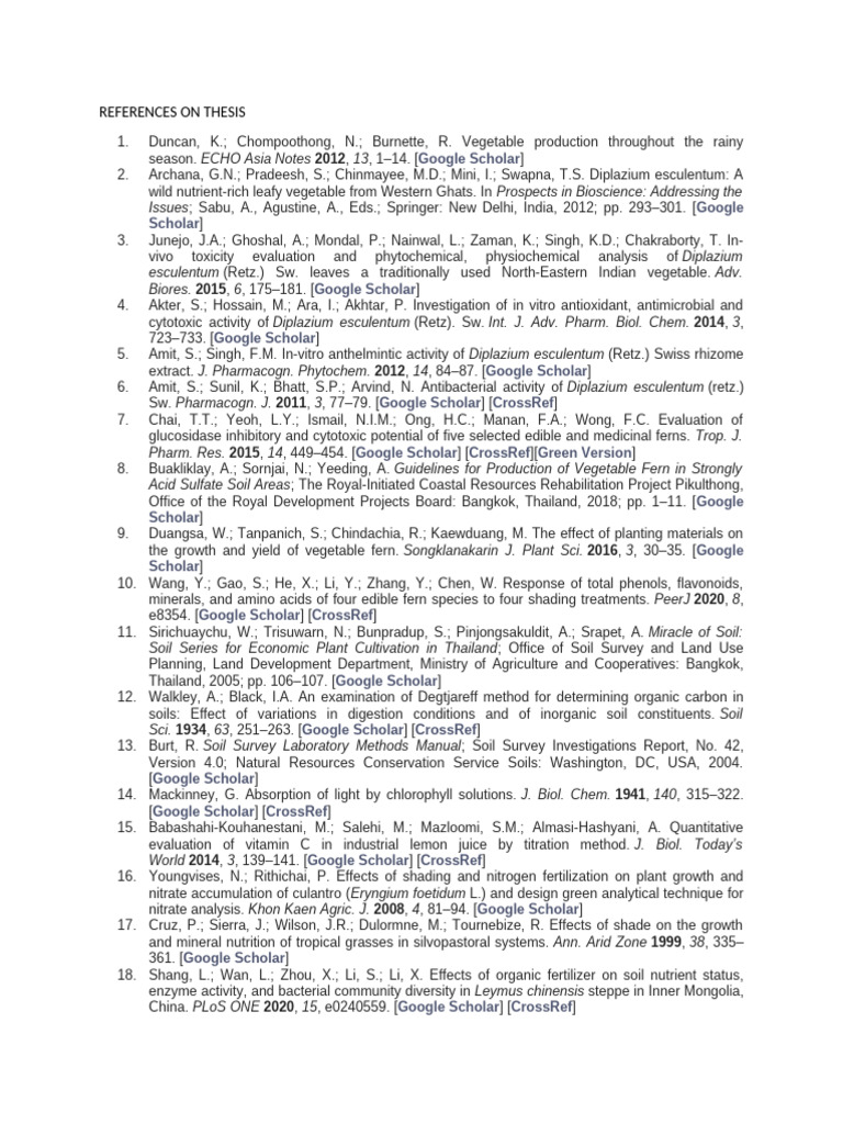 References On Thesis | PDF