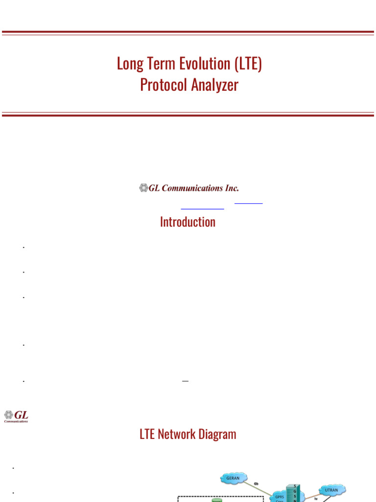 LTE Analyzer Presentation | PDF | Information And Communications Technology | Electronics