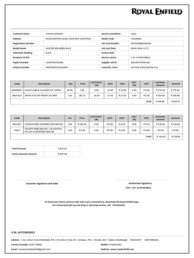 JC Pre Invoice | PDF