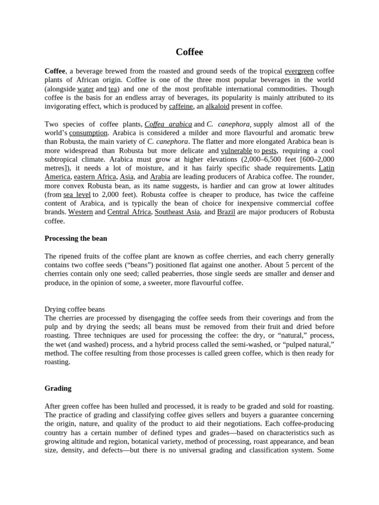 Coffee Reaction | PDF