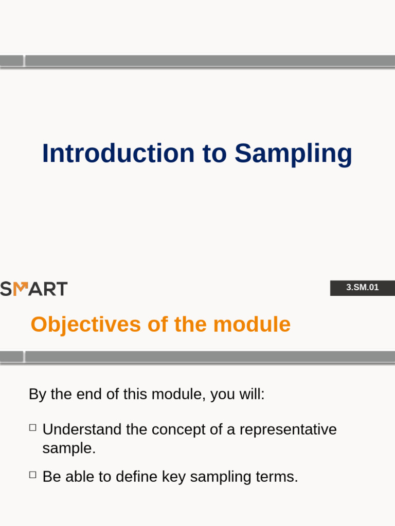 3.SM.01 Introduction To Sampling | PDF
