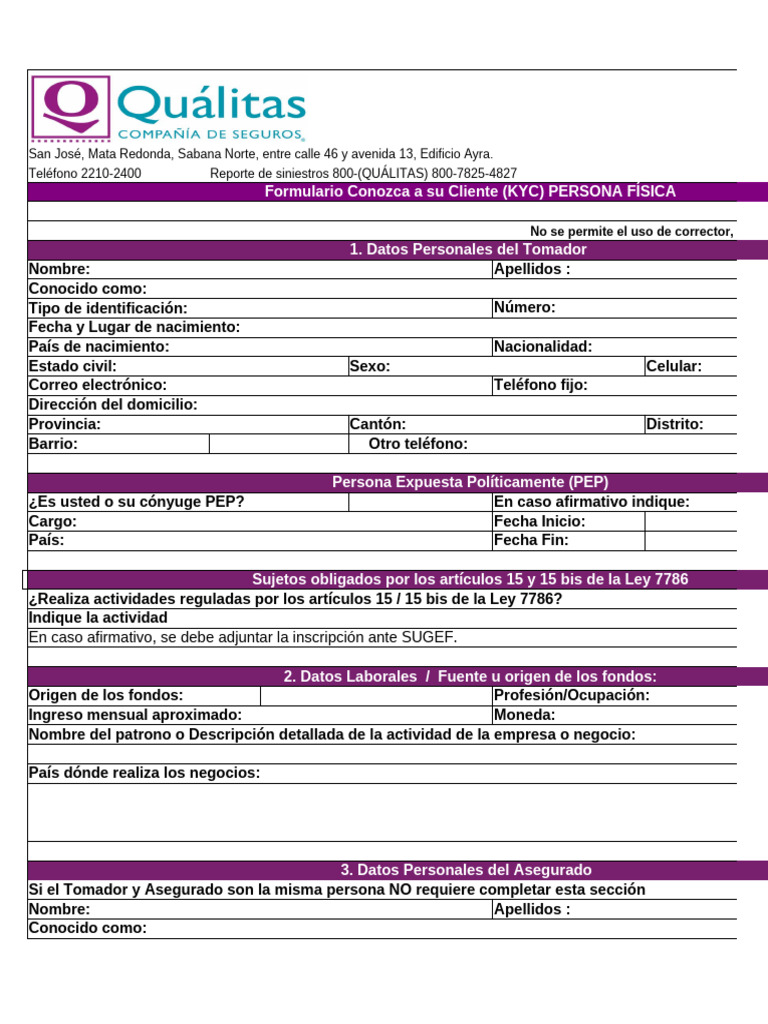 Formulario KYC Físico 2024 - 1 | PDF